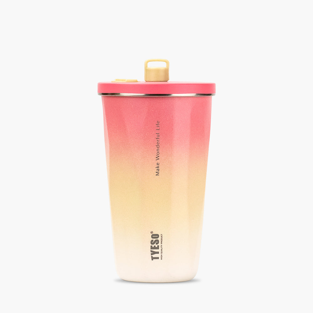 TYESO FLAIR Insulated Tumbler with Lid and Retractable Straw,Leakproof
